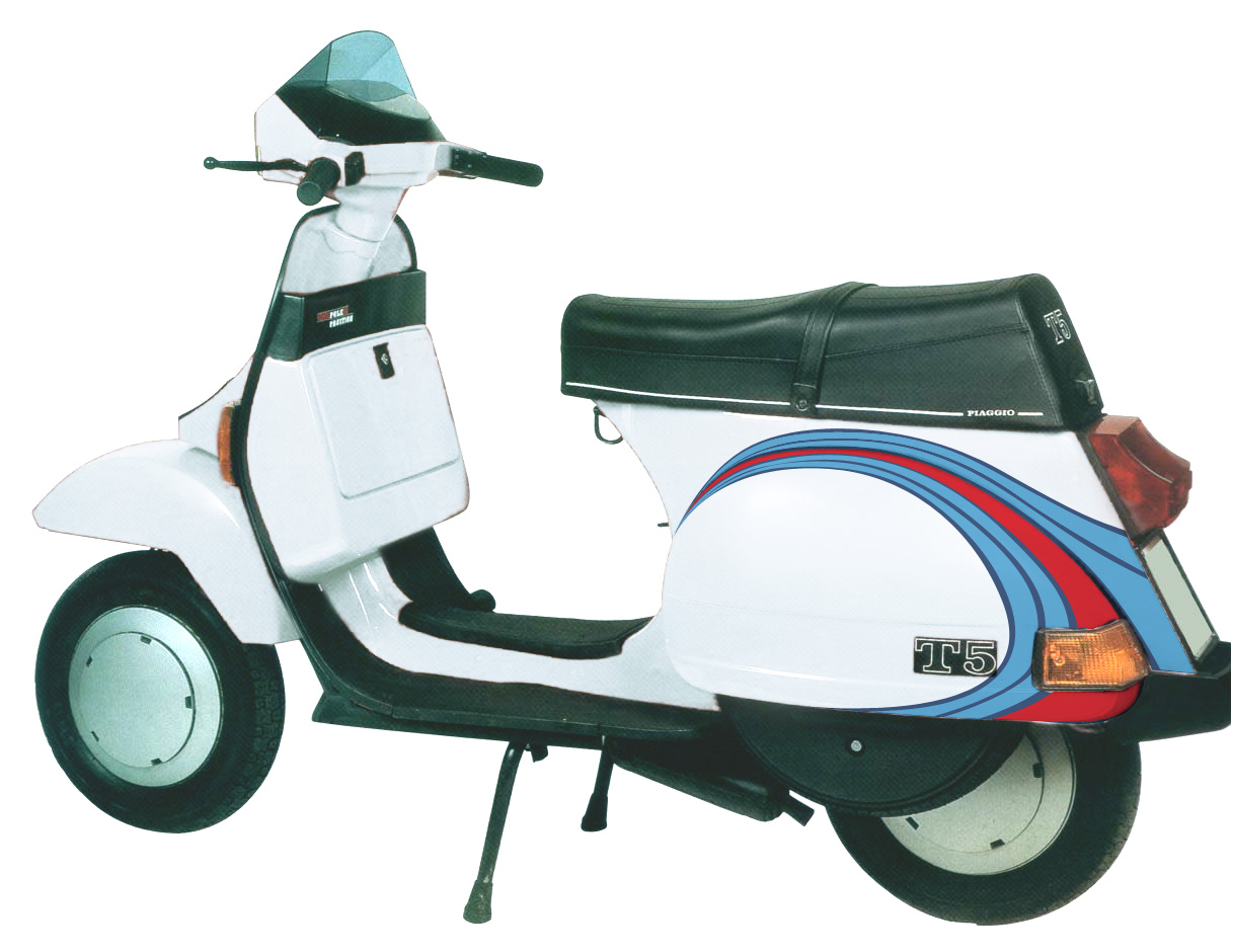 Vespa T5 Mk1: Pole Position, 1985 - Influx